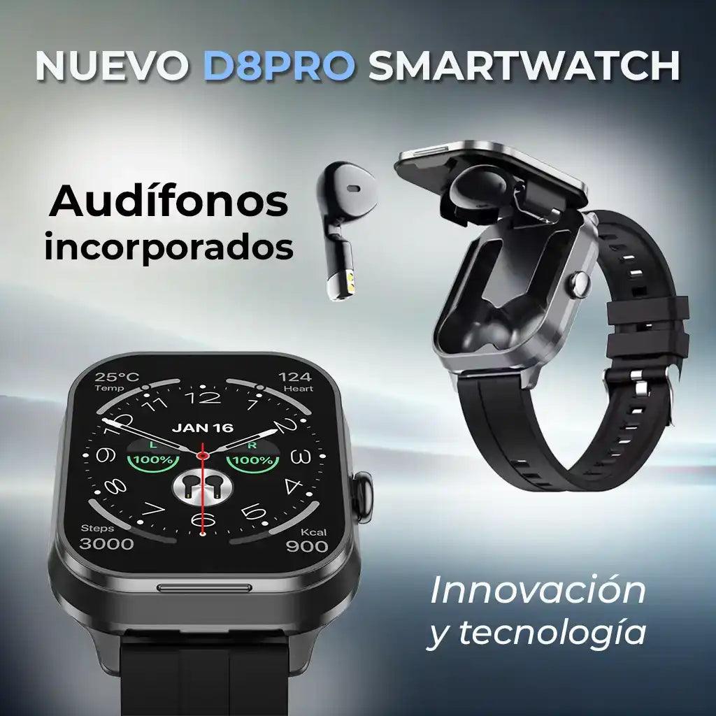 D8Pro Smartwatch con audífonos incorporados. – RELOJES MEDELLIN